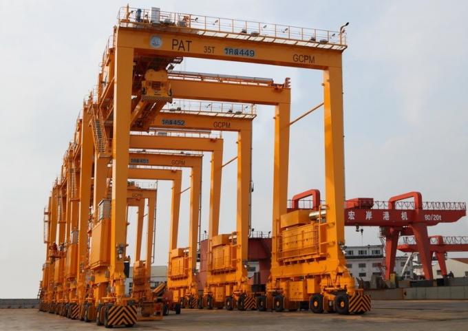 Port Using Rubber Tyre Gantry Crane 10 Ton Lifting Container Loading 30m